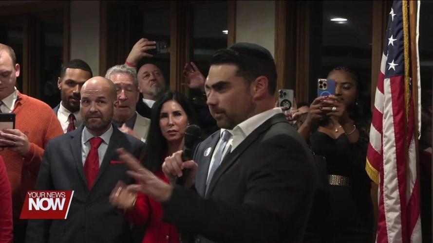 Bernie Moreno joined by Ben Shapiro at Putnam County Republicans annual ...