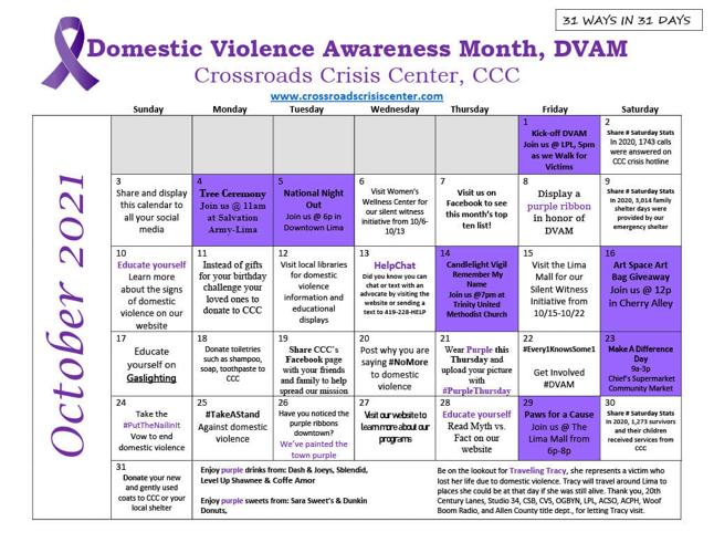 Crossroads Crisis Center bringing awareness of domestic violence in our ...