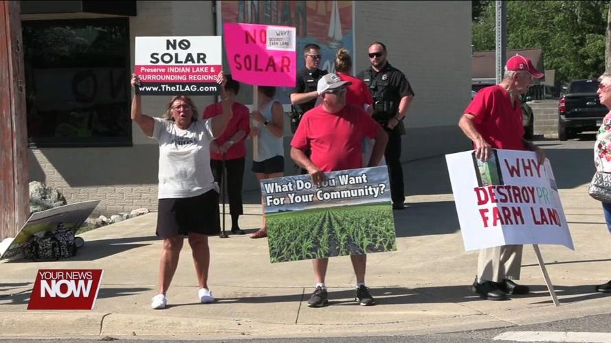 Indian Lake residents hold demonstration in front of Grange Solar ...