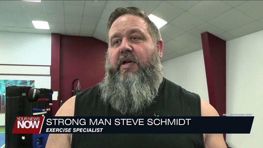 Strongman competitor and world record holder begins a workout class for ...