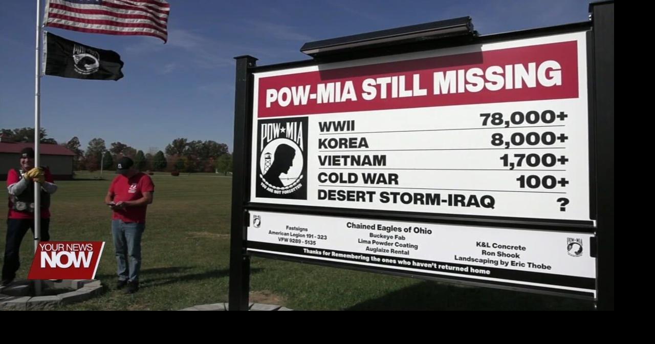 Chained Eagles of Ohio replaces MIA-POW sign and puts up flagpole on ...
