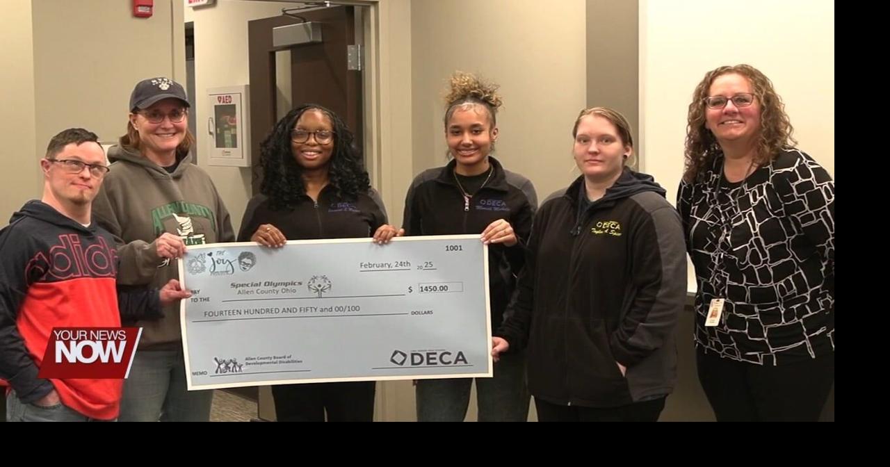 Lima Senior DECA donates over $1,000 to support Special Olympics of ...