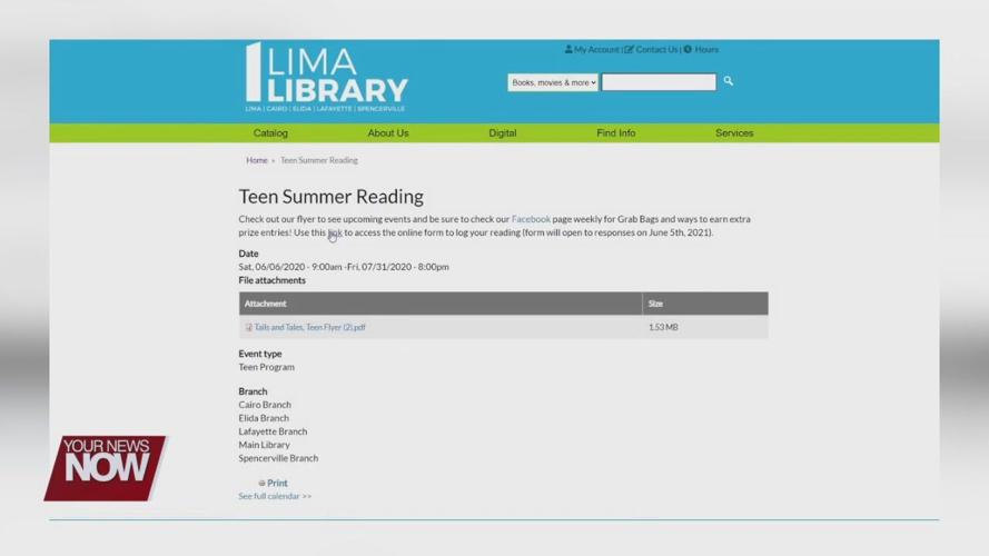 Lima Public Library encouraging teens to read this summer | News from ...