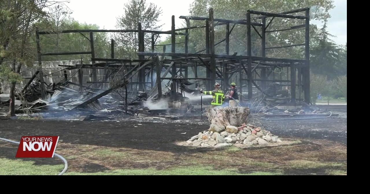 Multiple departments called in to battle a 3-alarm barn fire on Grubb ...