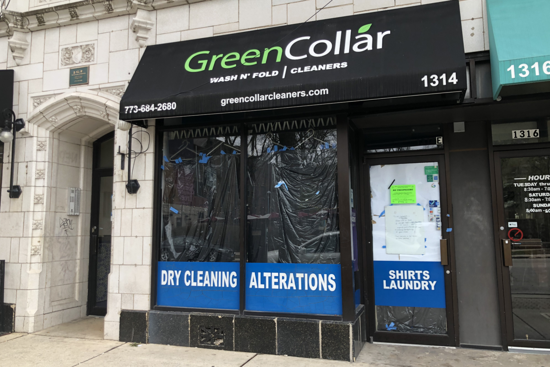 Green Collar Cleaners closes on 53rd Street after eviction | Evening ...