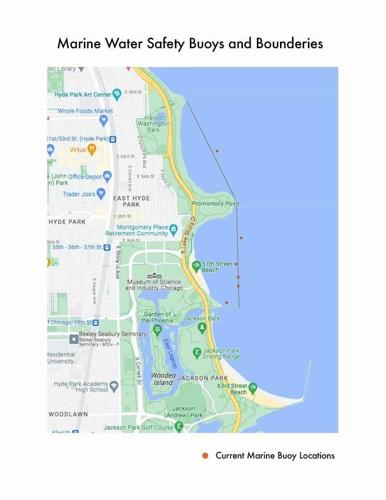 Swimmer safety buoy locations | | hpherald.com