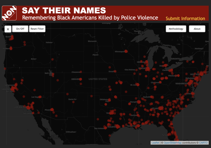 Arts nonprofit debuts 'Say Their Names,' an interactive memorial of ...