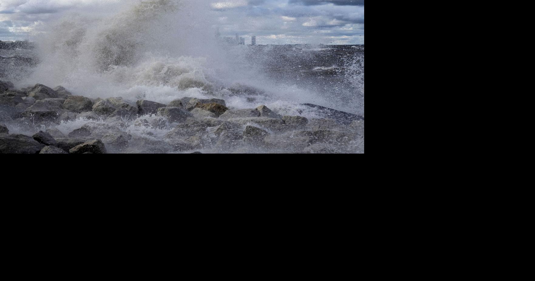 Photo: Lakefront closed Monday as waves slam Morgan Shoal | Evening ...