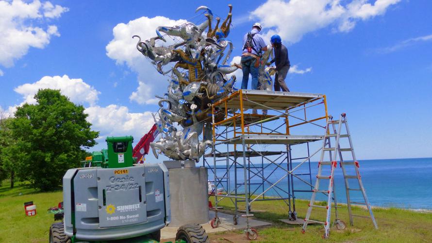 Nancy Rubins, renowned sculptor, installs new piece at the Point with ...