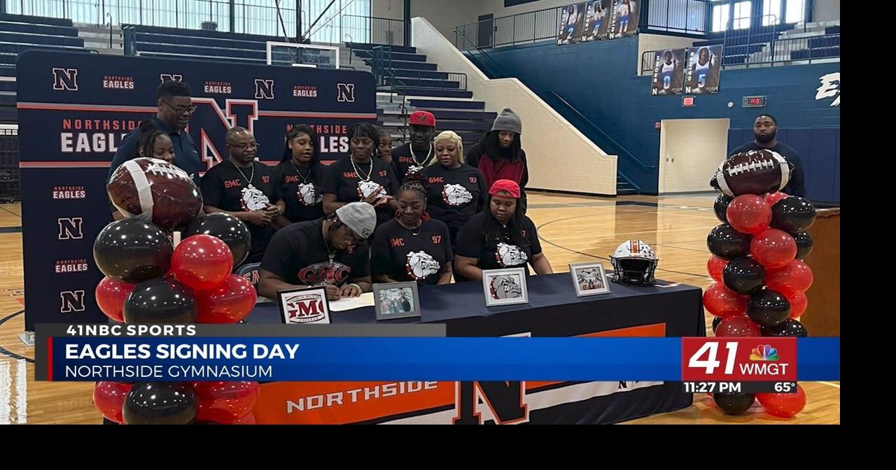 Several Northside Eagles sign their letters of intent this morning ...