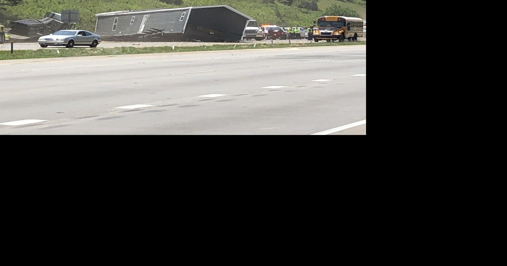 All Lanes Reopened After Tractor-Tailer Carrying Mobile Home Crashes On ...