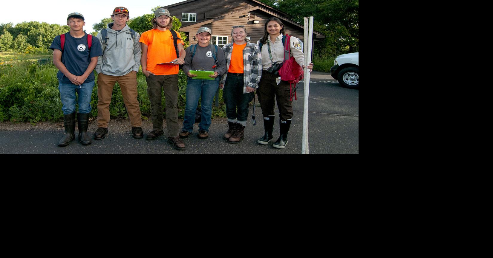 USFWS St. Croix Wetland Management District Summer Interns: (L-R ...