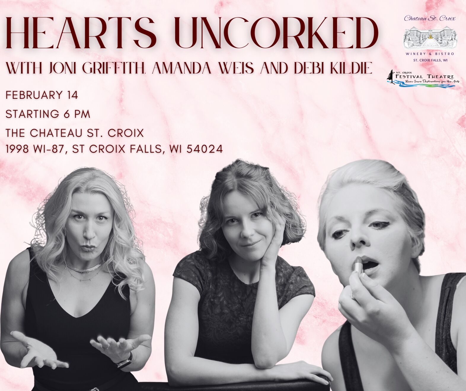 St. Croix Festival Theatre, Chateau St. Croix Winery present 'Hearts ...