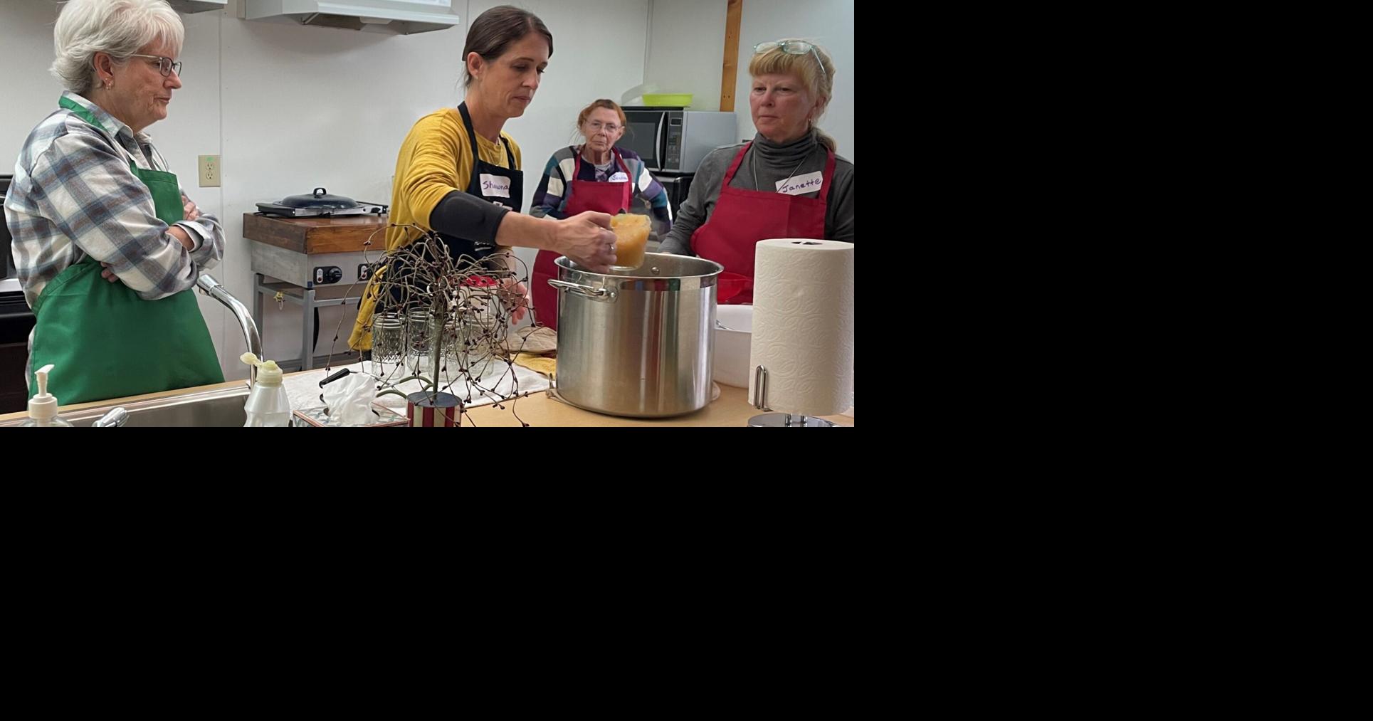 Art of preserving food; participants learn preservation at water bath ...