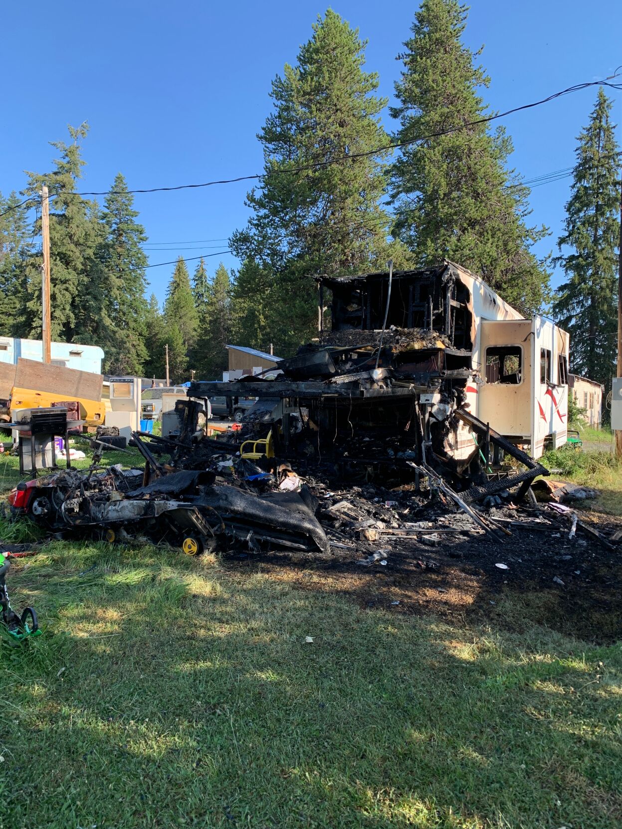 Trailer destroyed by fire under investigation | Regional News ...