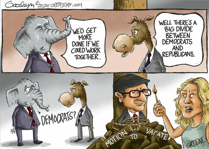 Cartoons: Election denier, Senator passes and the politcal divide