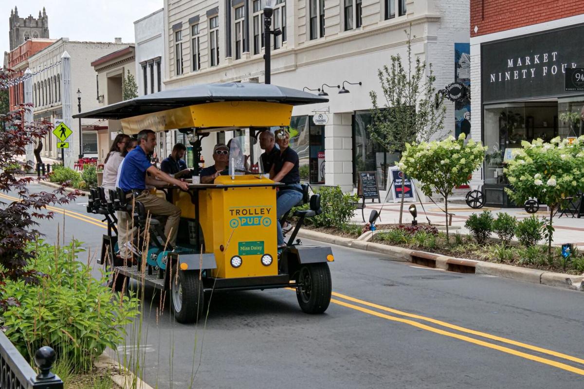 Concord leaders take ride on the new Pub Trolley