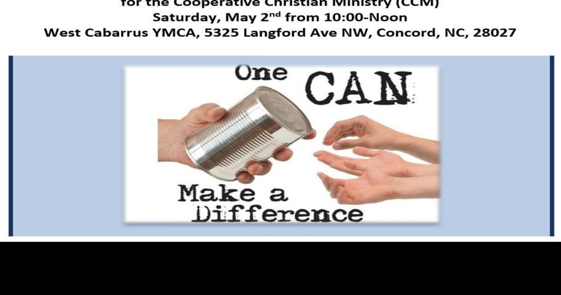 One Can Make A Difference food drive Saturday