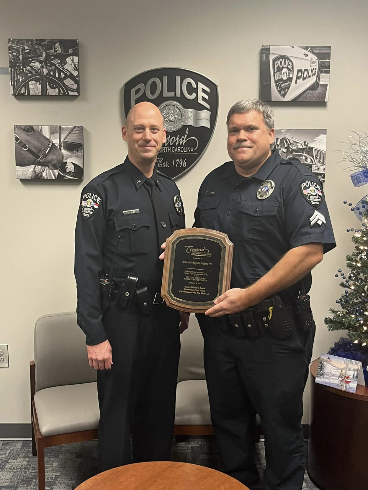 Officer Trey Warren retires from Concord Police