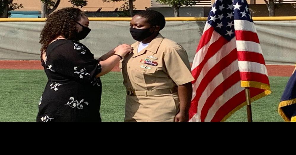 Commander Rush pinned to new rank