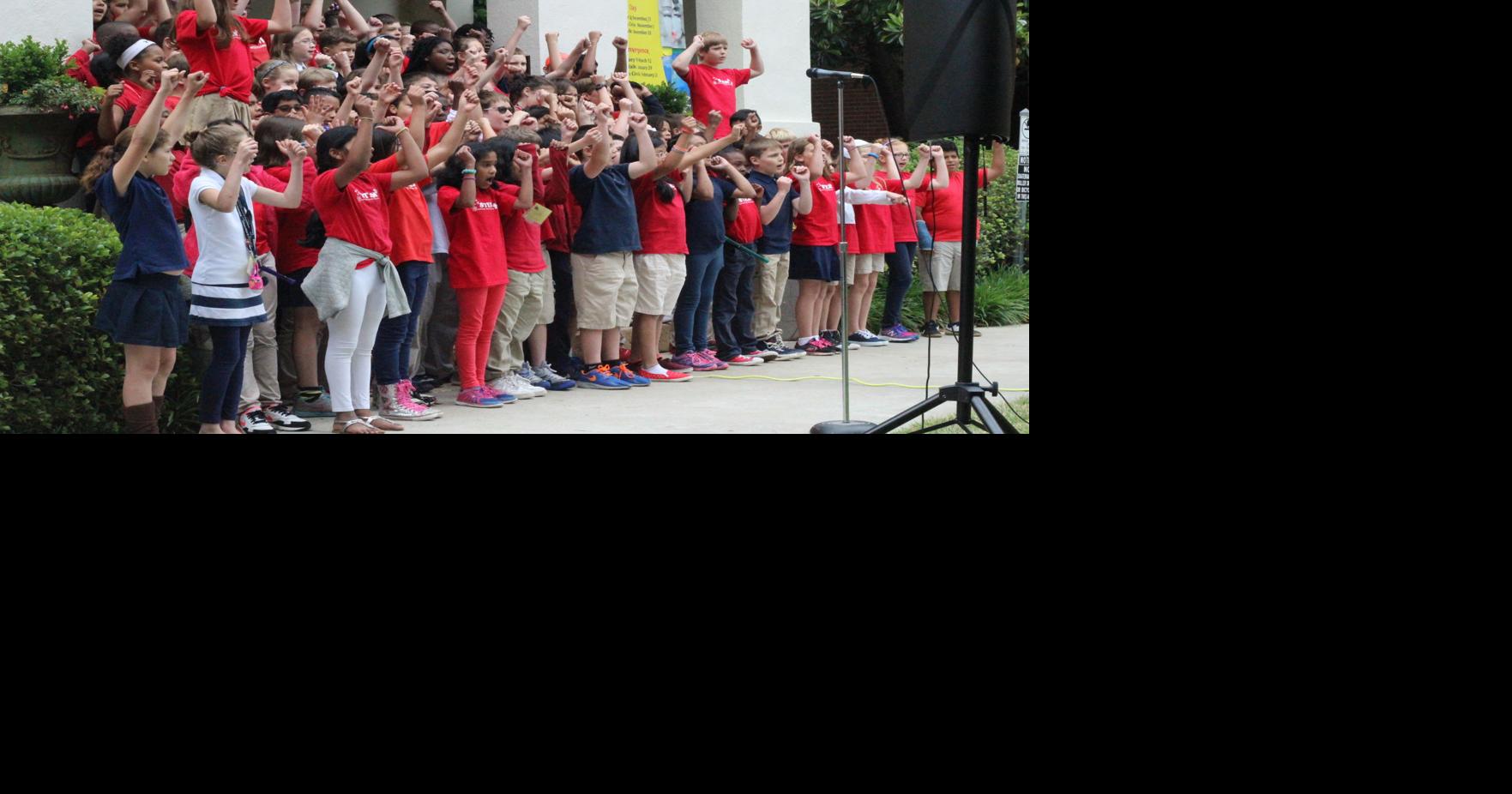 Singing in downtown; Coltrane-Webb students perform in Concord
