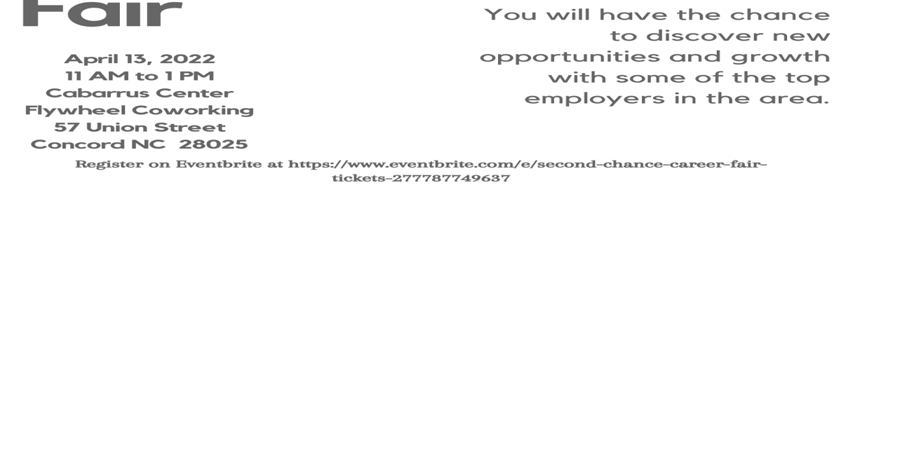 Second Chance Career Fair to help people 'move forward'
