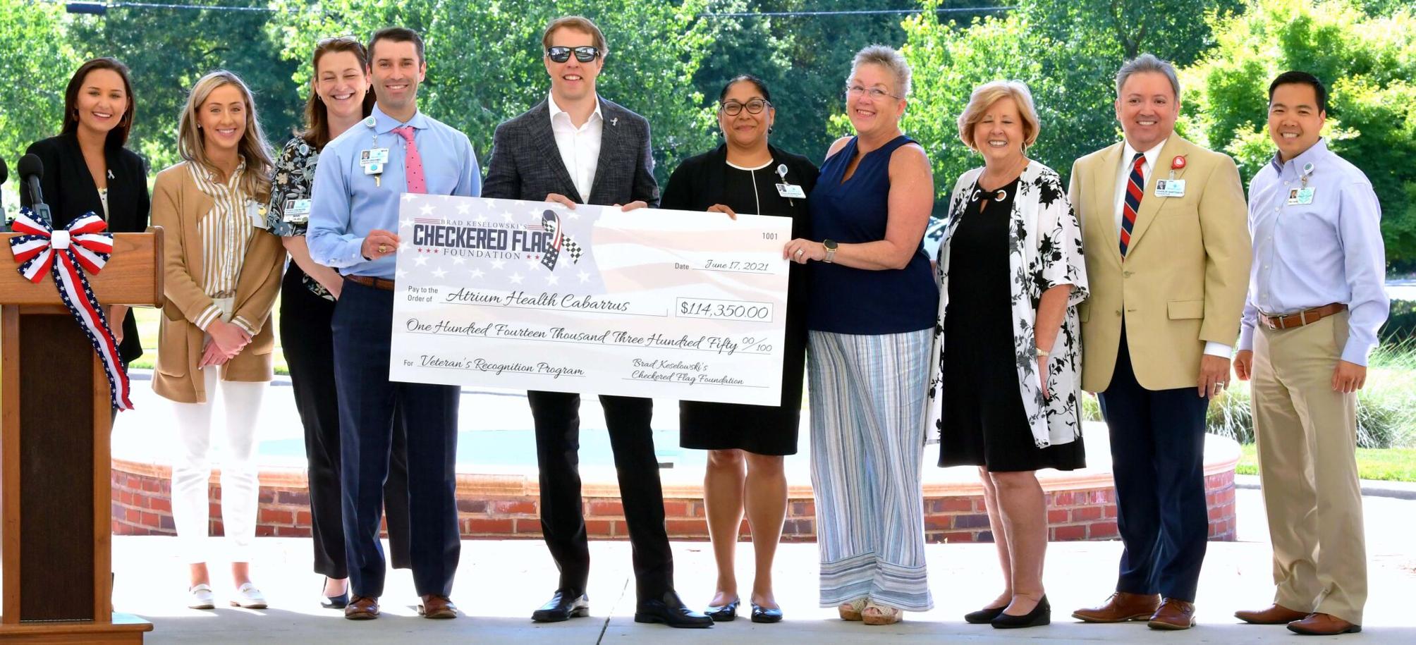 Atrium Health Cabarrus, Keselowski team up for veterans program