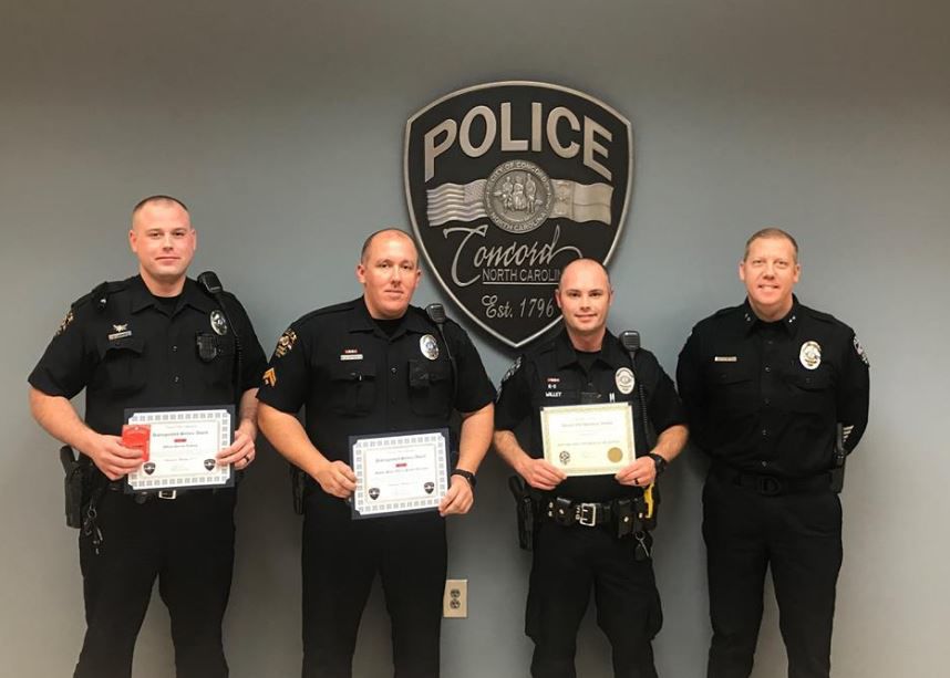 Concord officers recognized with service awards