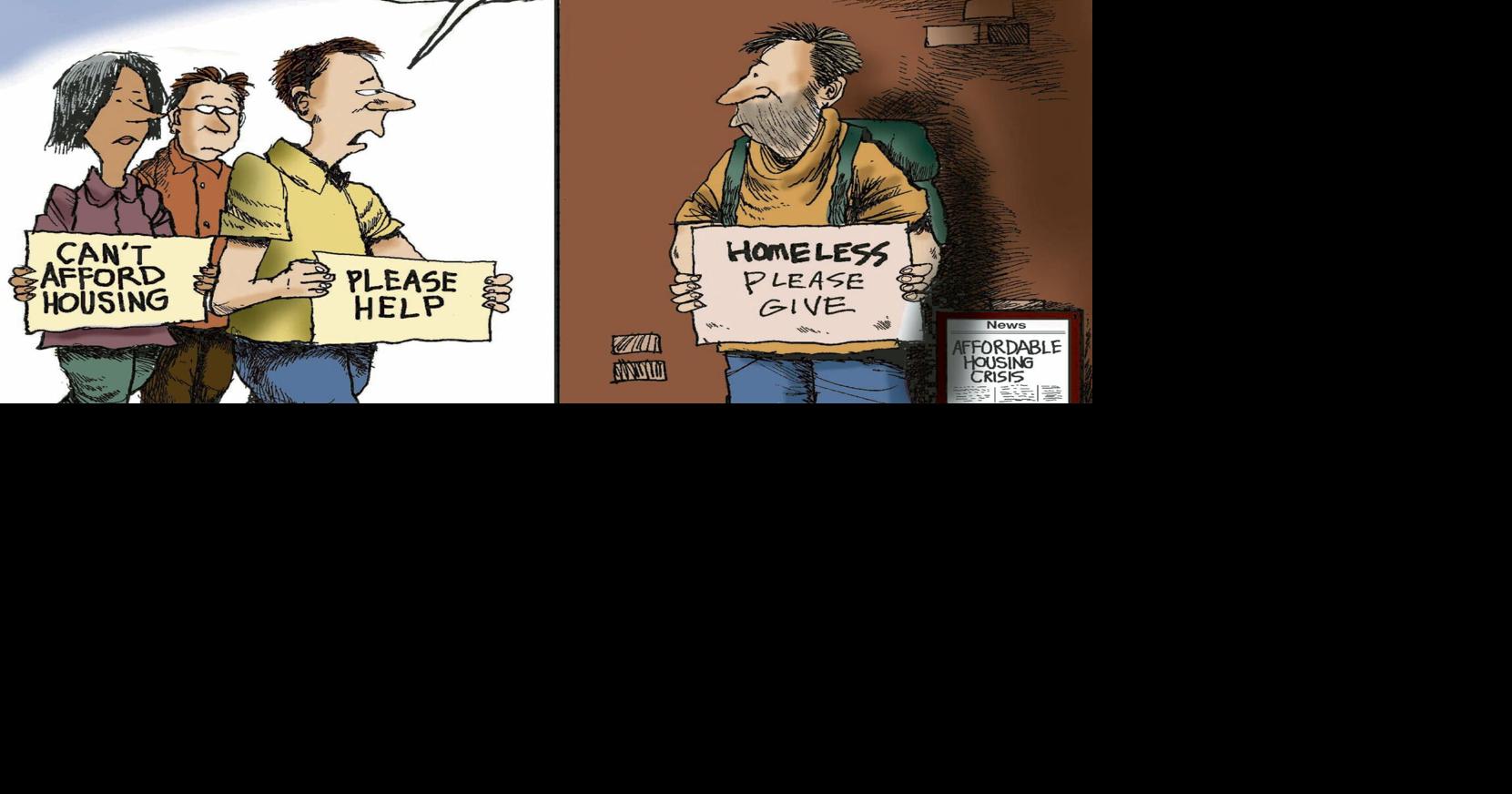 Cartoons: Begging for housing, not Lincoln's party, and removal problem