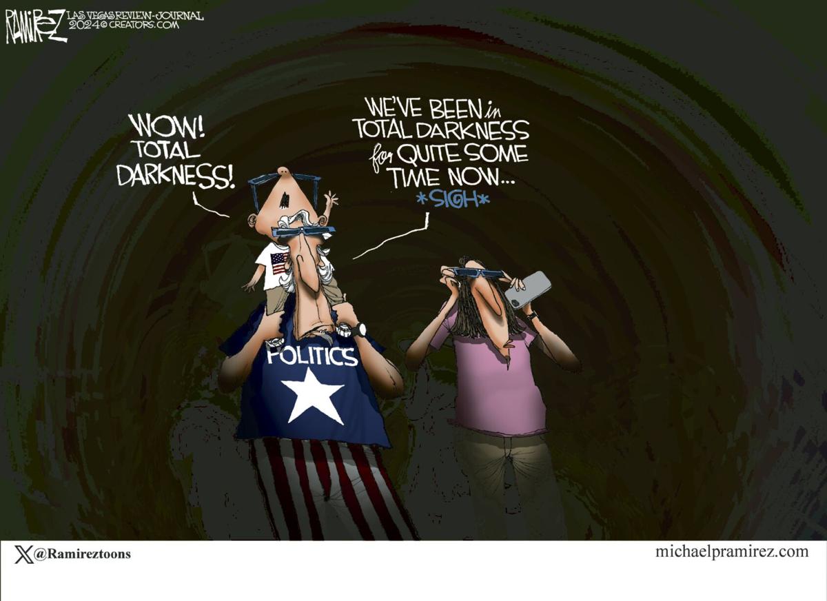 Cartoons: Political darkness, NATO bear spray and artistic women