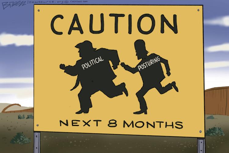 Cartoons: Election posturing, border views and bumpstock ban reasons