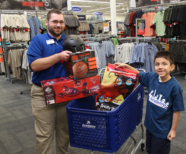 Kids get shopping spree at new Academy Sports stores