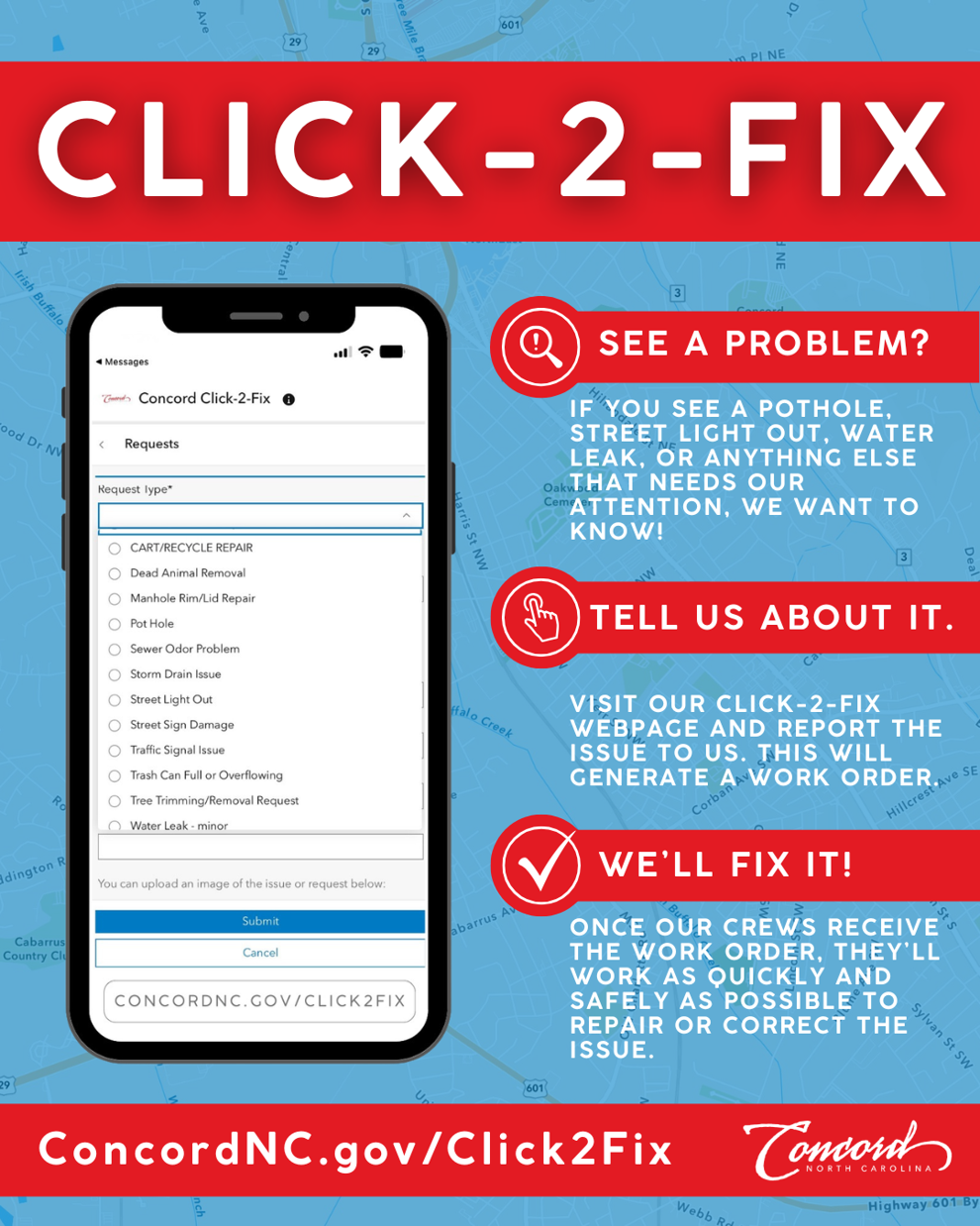 Concord launches Click-2-Fix tool to report issues