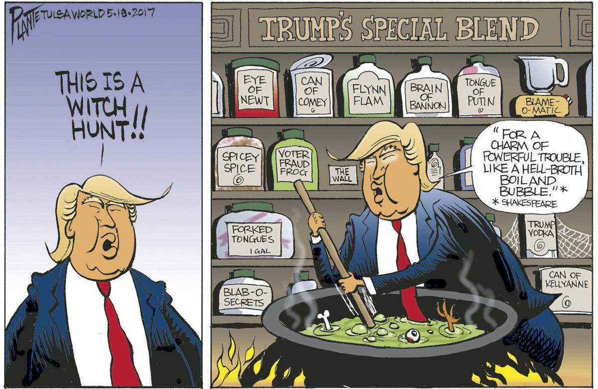 Bruce Plante Cartoon Trump And The Witch Hunt