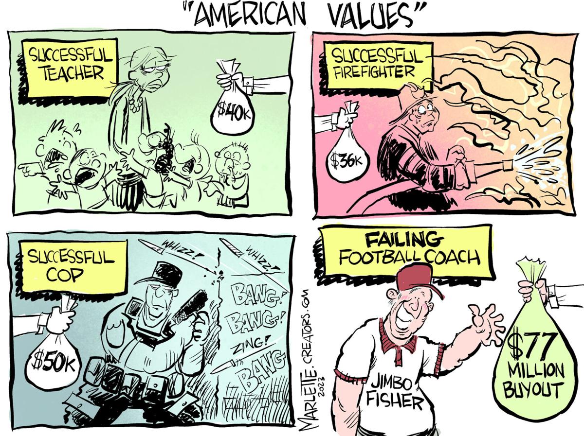 Editorial cartoons: American values, Congressional mess and big tech