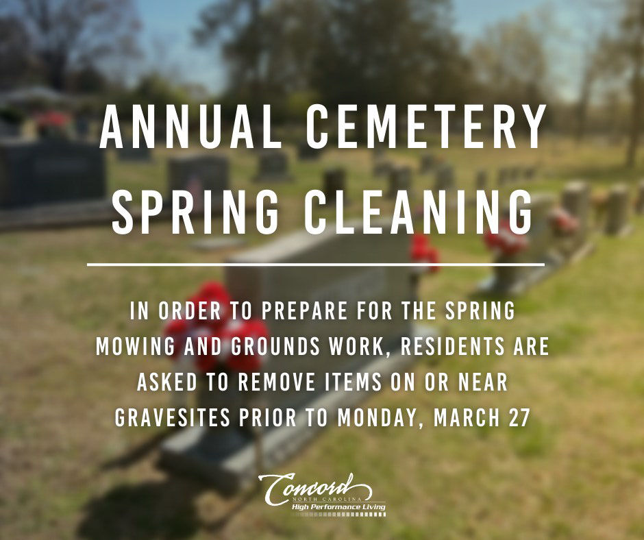 Spring cleaning at Concord cemeteries begins Monday