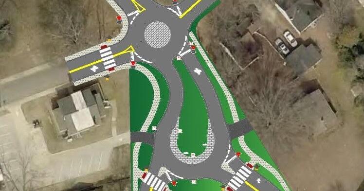 Concord to convert intersection to mini roundabout teardrop