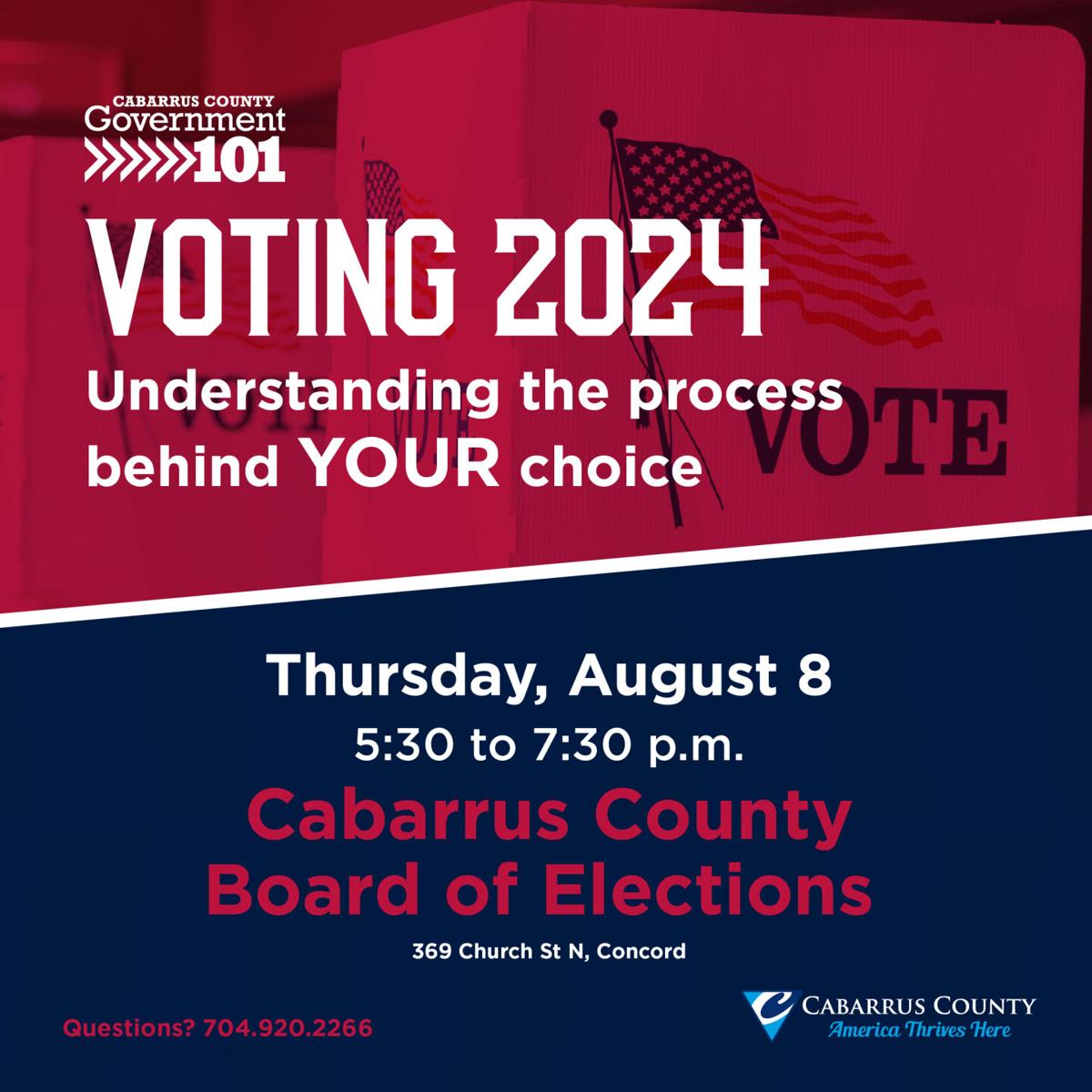 Voting 2024: Get informed and empowered with Cabarrus Gov 101