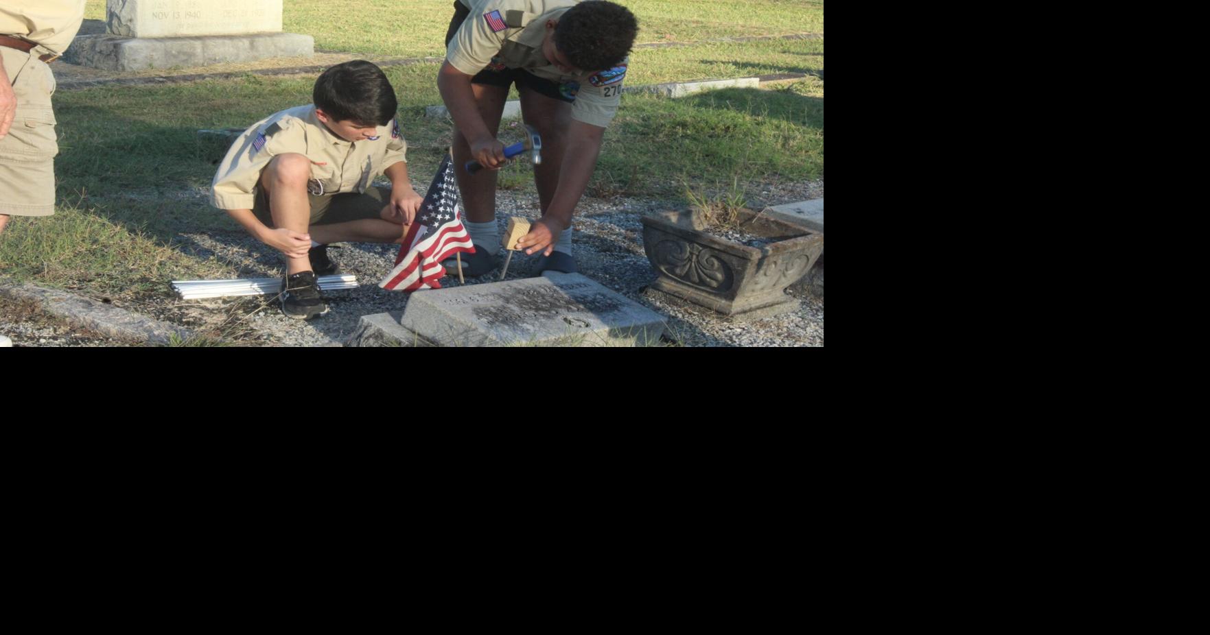 Scouts install grave markers for veterans at Edgewood Cemetery | News ...