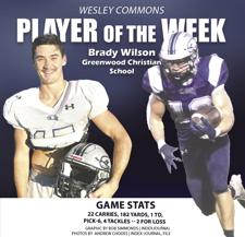 Brady Wilson earns Player of the Week after leading GCS to playoff win ...