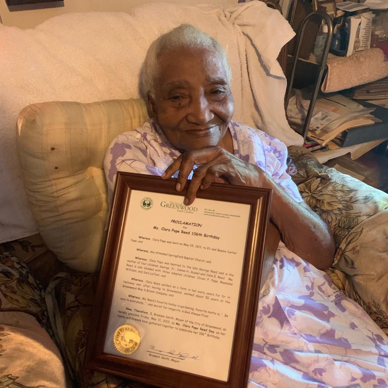 May 31 proclaimed Clara Reed Day | Lakelands Connector | indexjournal.com