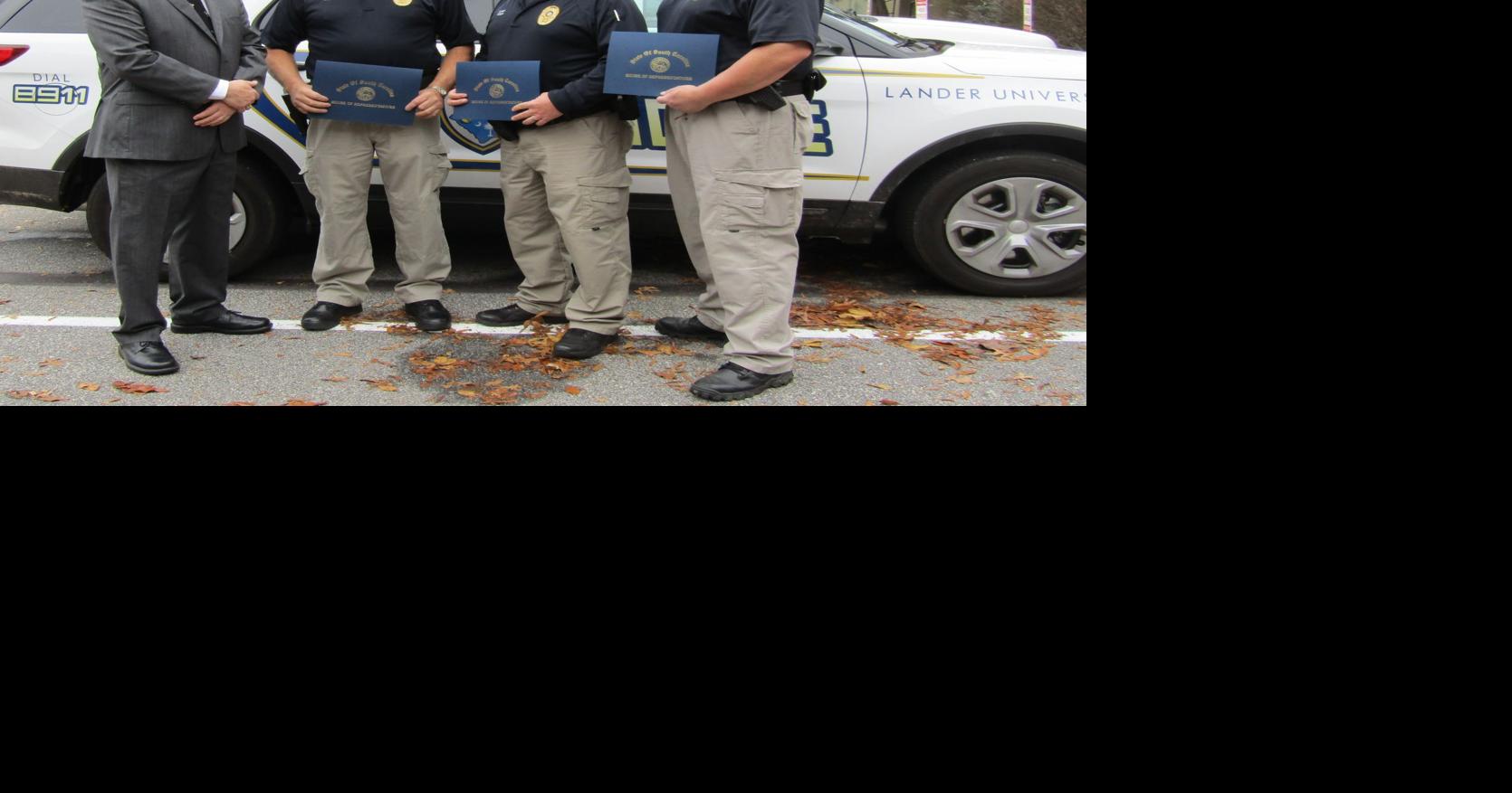 McCravy honored experienced officers from Lander University Police ...