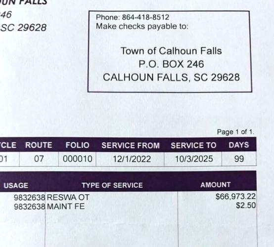 Calhoun Falls resident hit with $73K water bill; Town confronts 20 ...