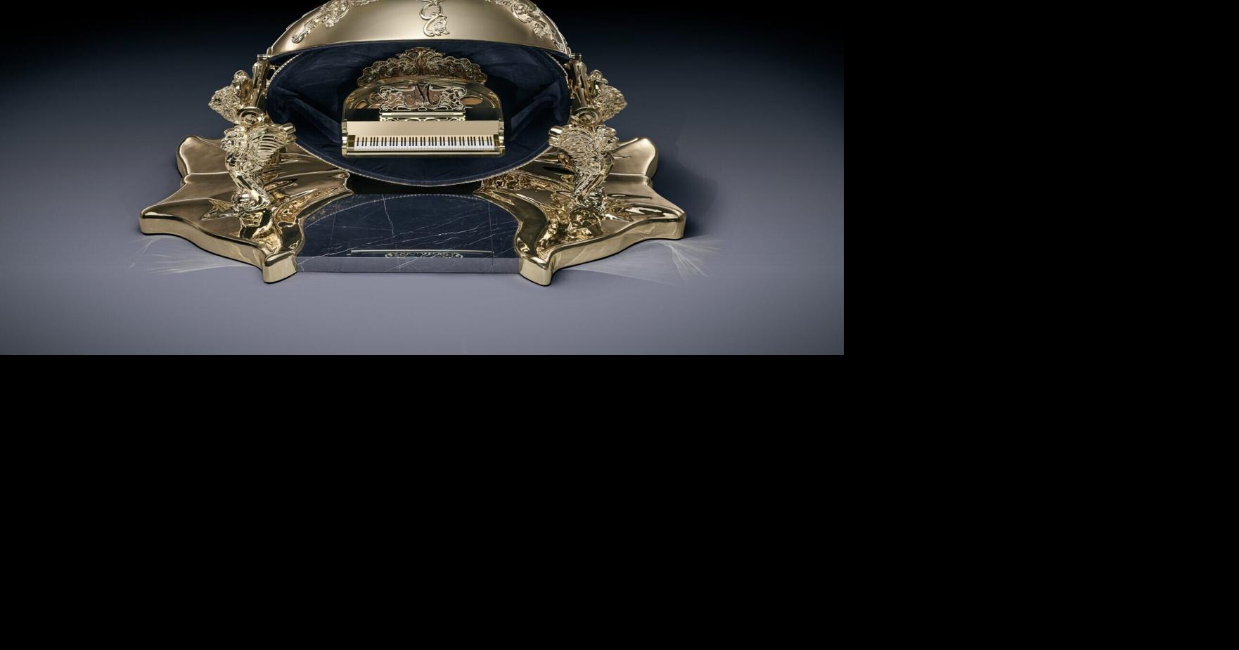 Grand piano hidden inside golden egg made for secret royal home ...