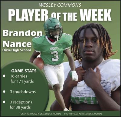 Dixie's Brandon Nance takes home Player of the Week honors | Sports | indexjournal.com