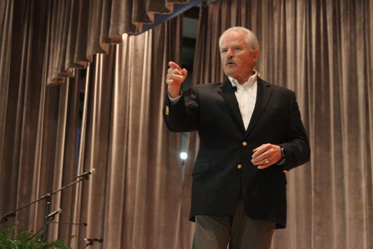 Former Wofford coach Mike Ayers speaks at FCA Celebration event ...