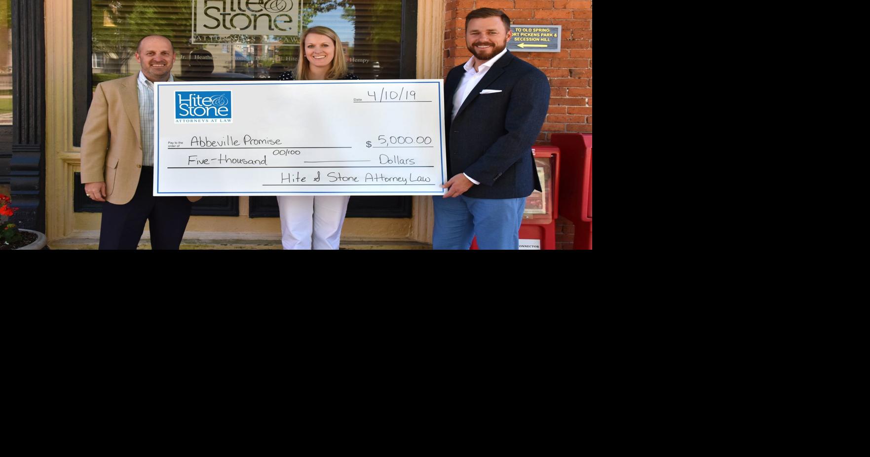 Hite and Stone contribute to The Abbeville Promise | Lakelands ...