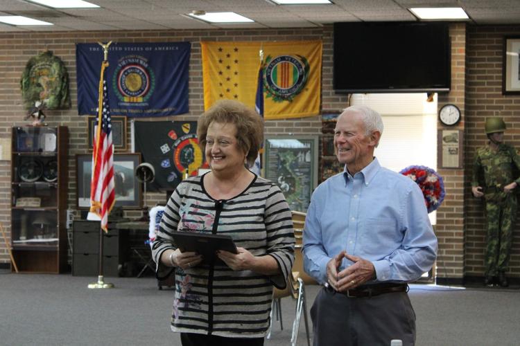 Dominick recognized for dedication to veterans center, memorial plaza ...