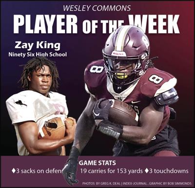 Ruling the field: Ninety Six's Zay King named Player of the Week ...