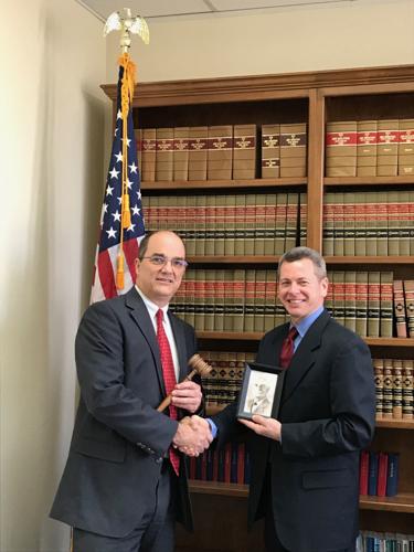 Probate judge gavel from the past is shared connection among friends ...